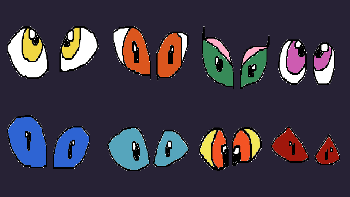 Clipart Vector Stock - 8 sets of wild eyes, Wild animal eyes, cartoon ...