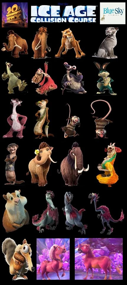 Ice Age Collision Course Animal Characters | The Ice Age Fanon Wiki ...