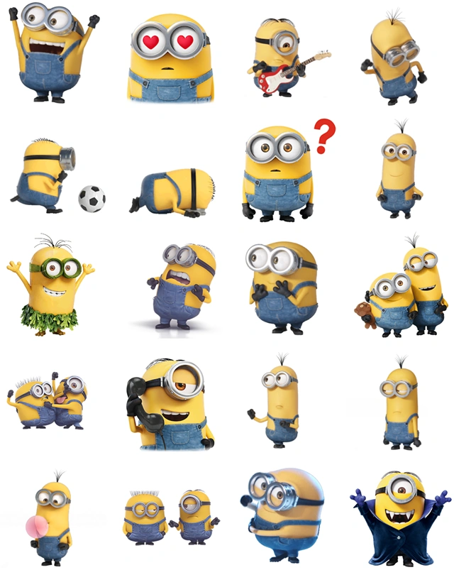 Printable Minion Stickers - Printable Word Searches