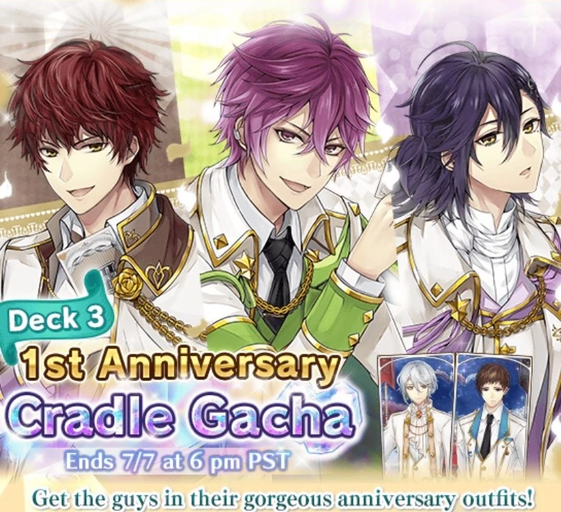 Card Gacha: 1st Anniversary Cradle Gacha (Deck 3) | Ikemen Revolution ...