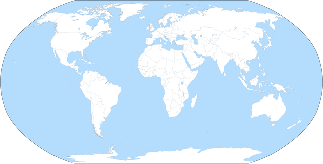File:A large blank world map with oceans marked in blue planisferio en ...