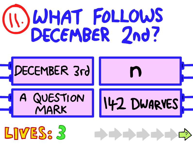 Question 11 The Impossible Quiz The Impossible Quiz Wiki Fandom Powered By Wikia