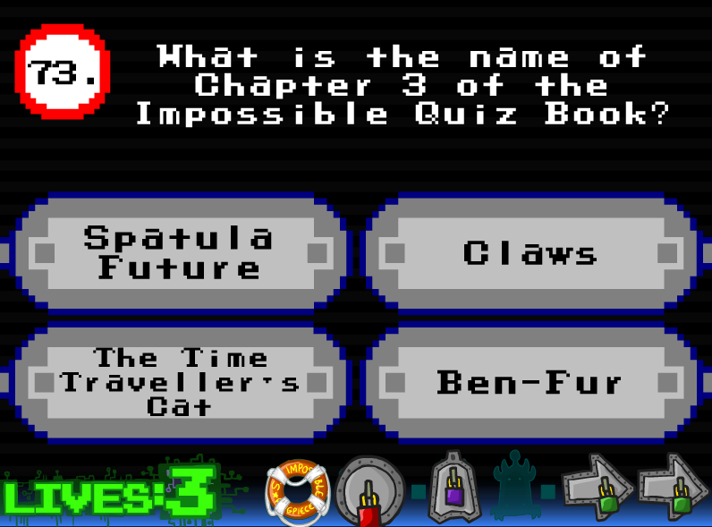 Question 73 The Impossible Quiz Book The Impossible Quiz Wiki