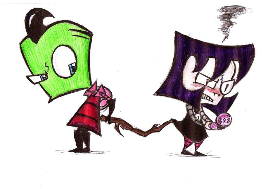 Image Curiousity Killed The Alien Zim And Gaz Romance Jackfreak1994png Invader Zim