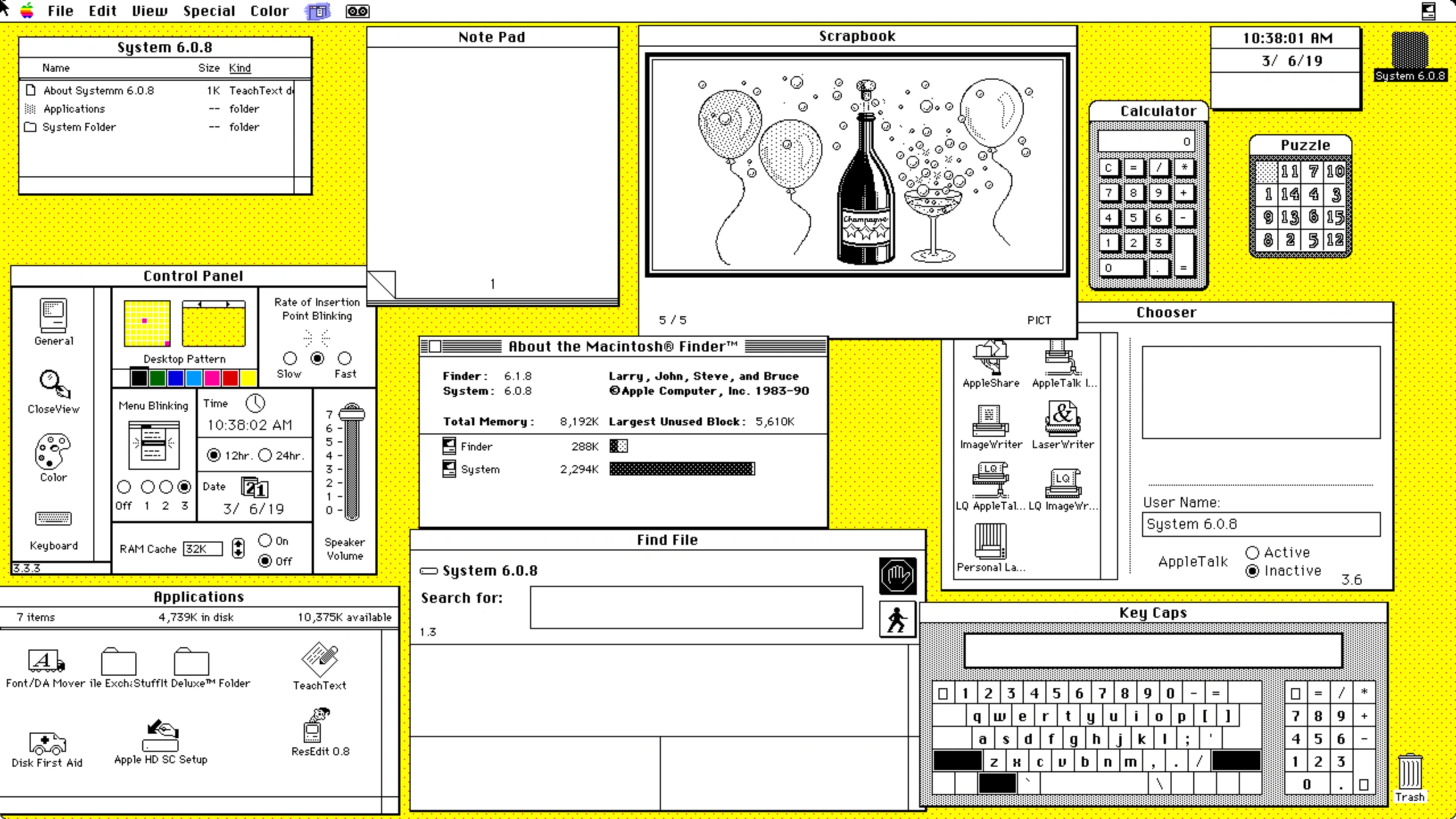 Mac OS - A Desktop Montage via emulators - E-Maculation