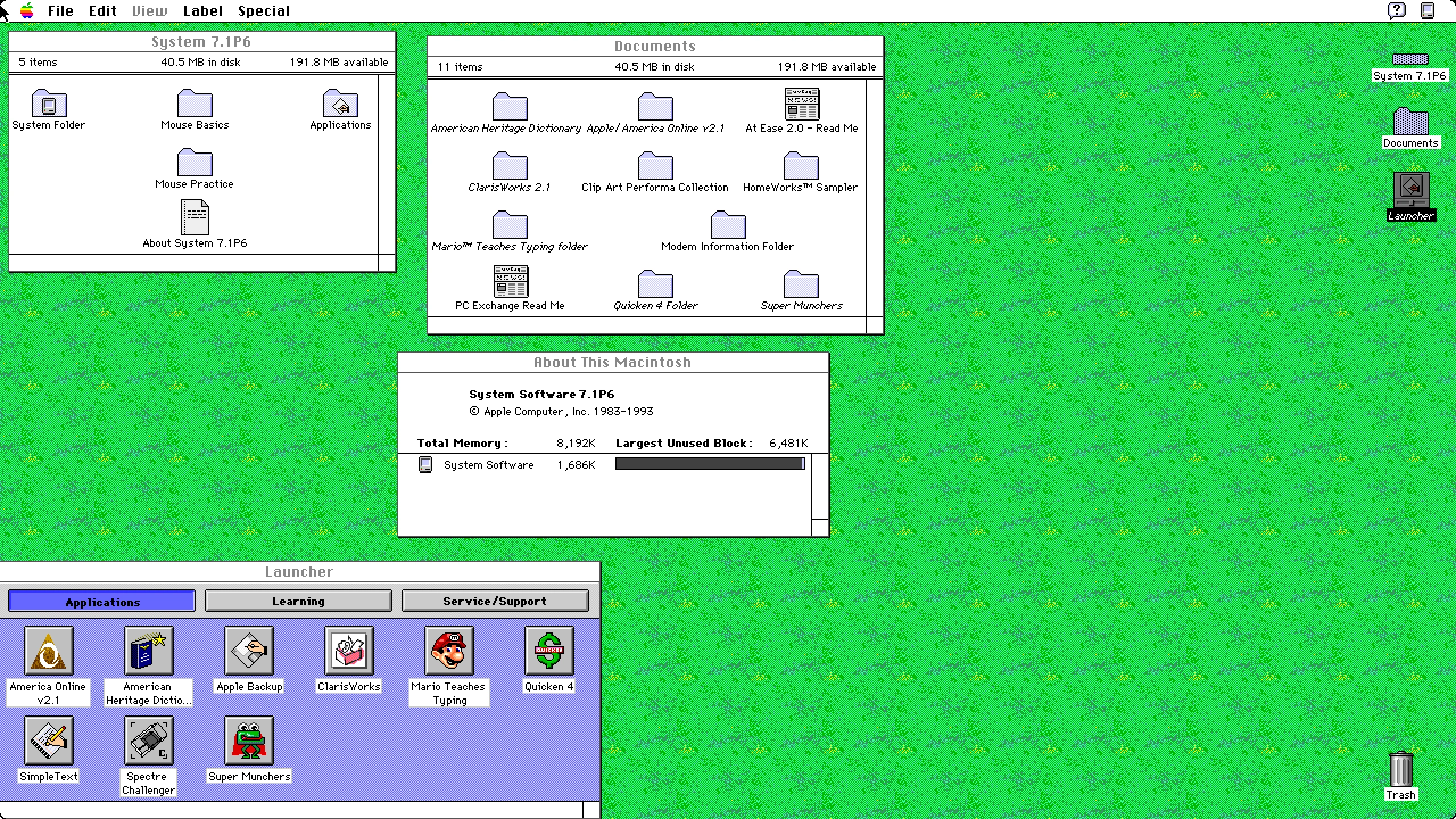 Mac OS - A Desktop Montage via emulators - E-Maculation