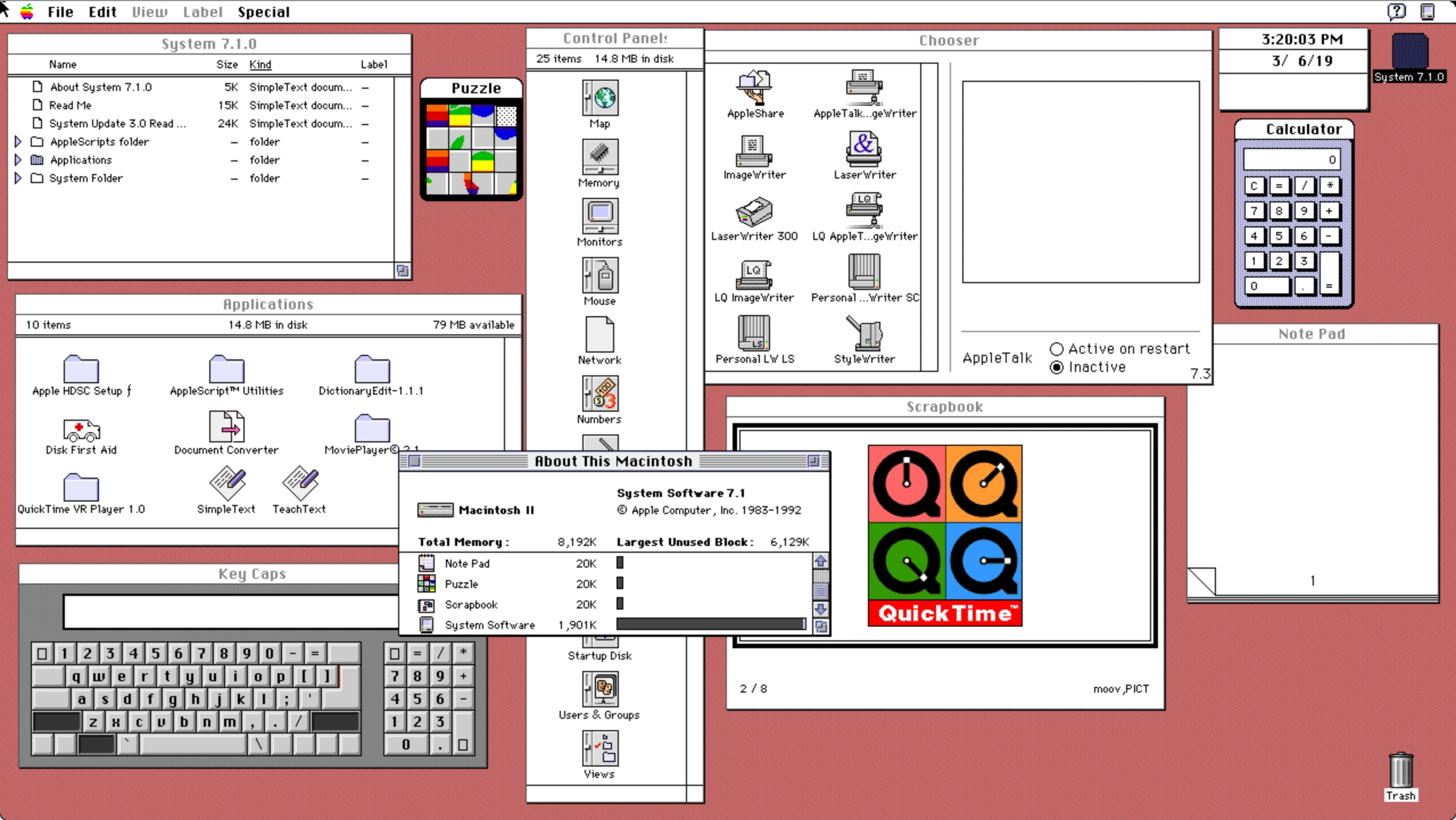 Mac OS - A Desktop Montage via emulators - E-Maculation