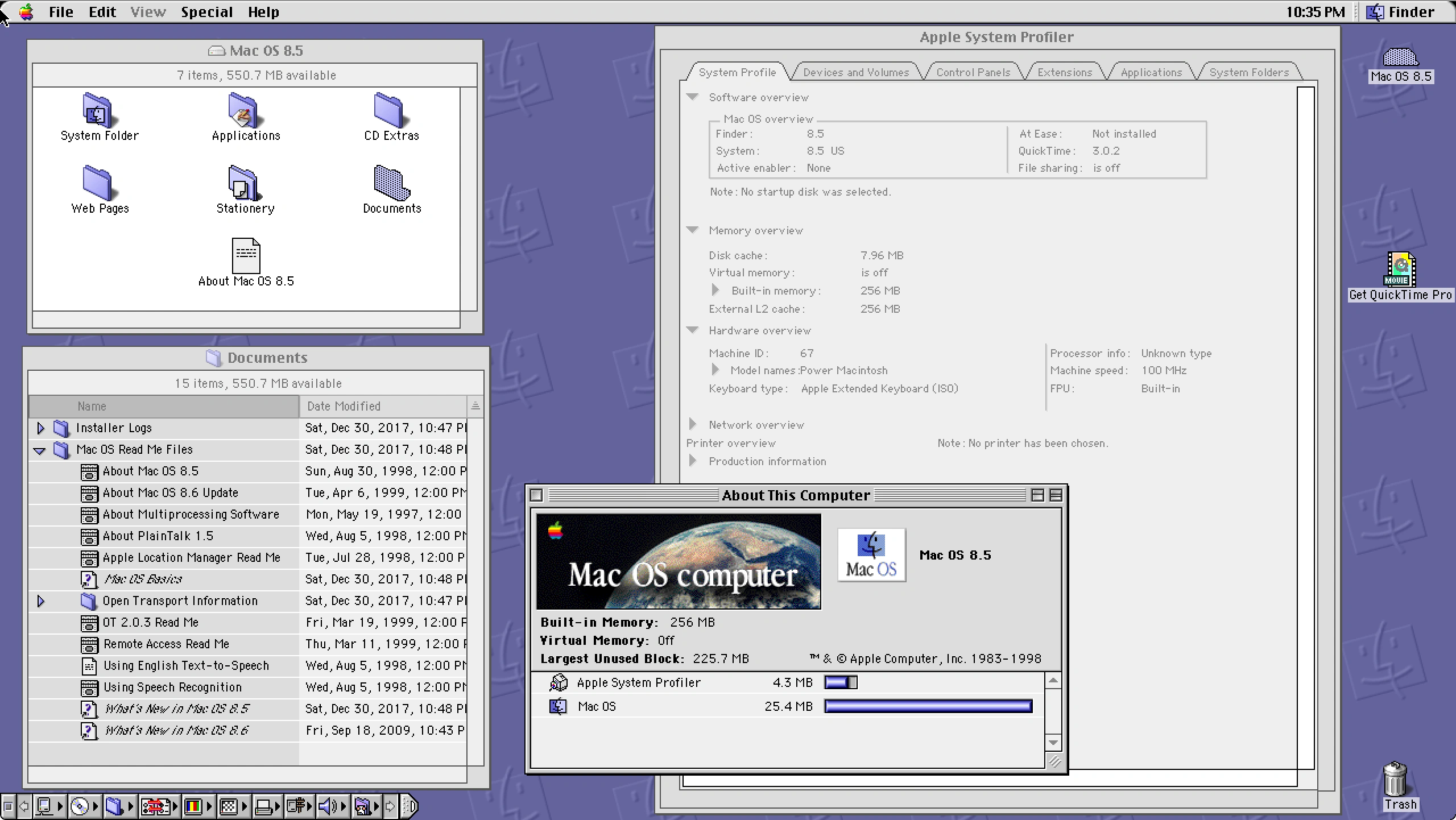 Mac OS - A Desktop Montage via emulators - E-Maculation