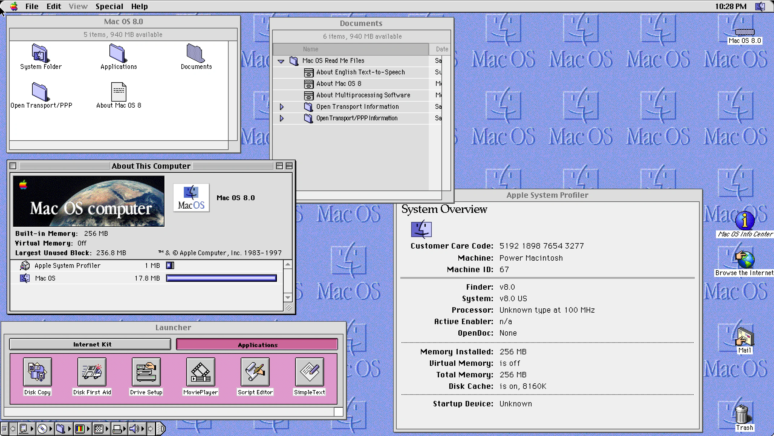 Mac OS - A Desktop Montage via emulators - E-Maculation