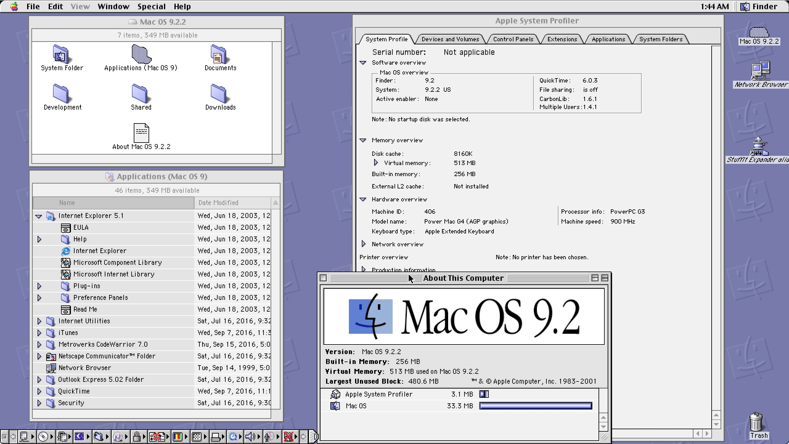 Mac OS - A Desktop Montage via emulators - E-Maculation