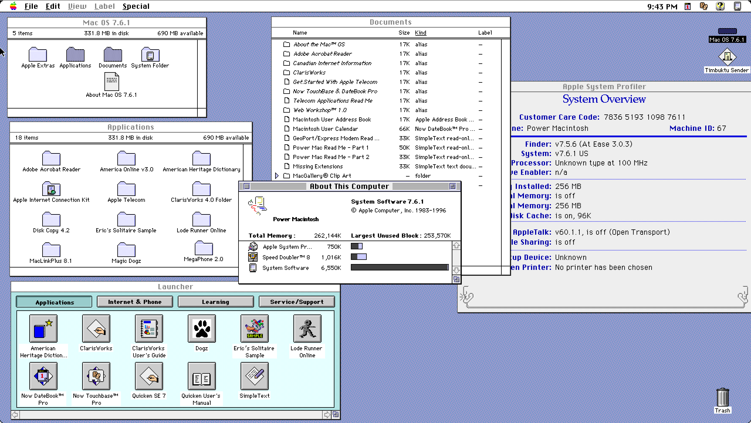 Mac OS - A Desktop Montage via emulators - E-Maculation