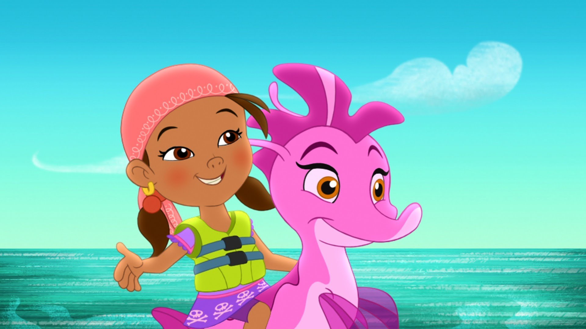 Image Izzyand Sea Flower Captain Hooks New Hobby04 Jake And The Never Land Pirates Wiki