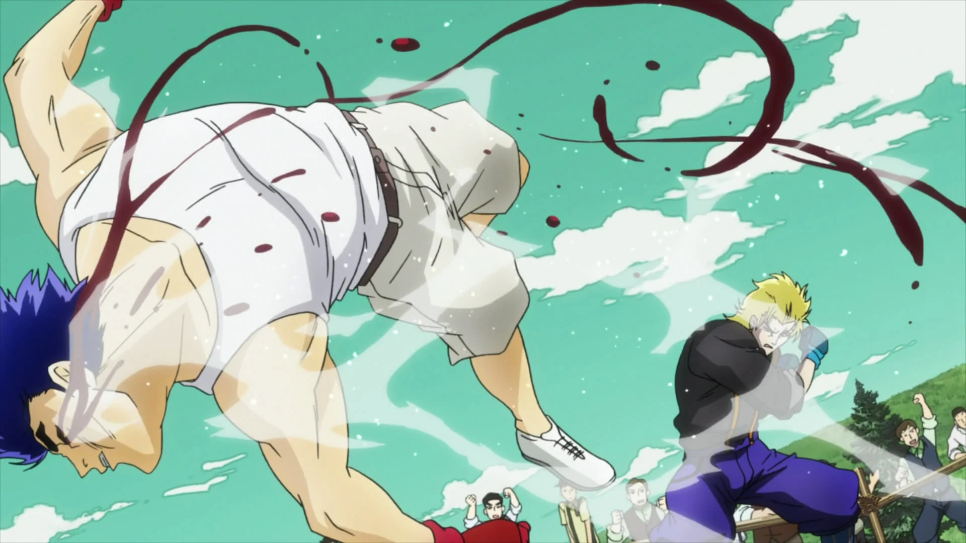 Image - Dio punching Jonathan at boxing match.jpg | JoJo's Bizarre ...