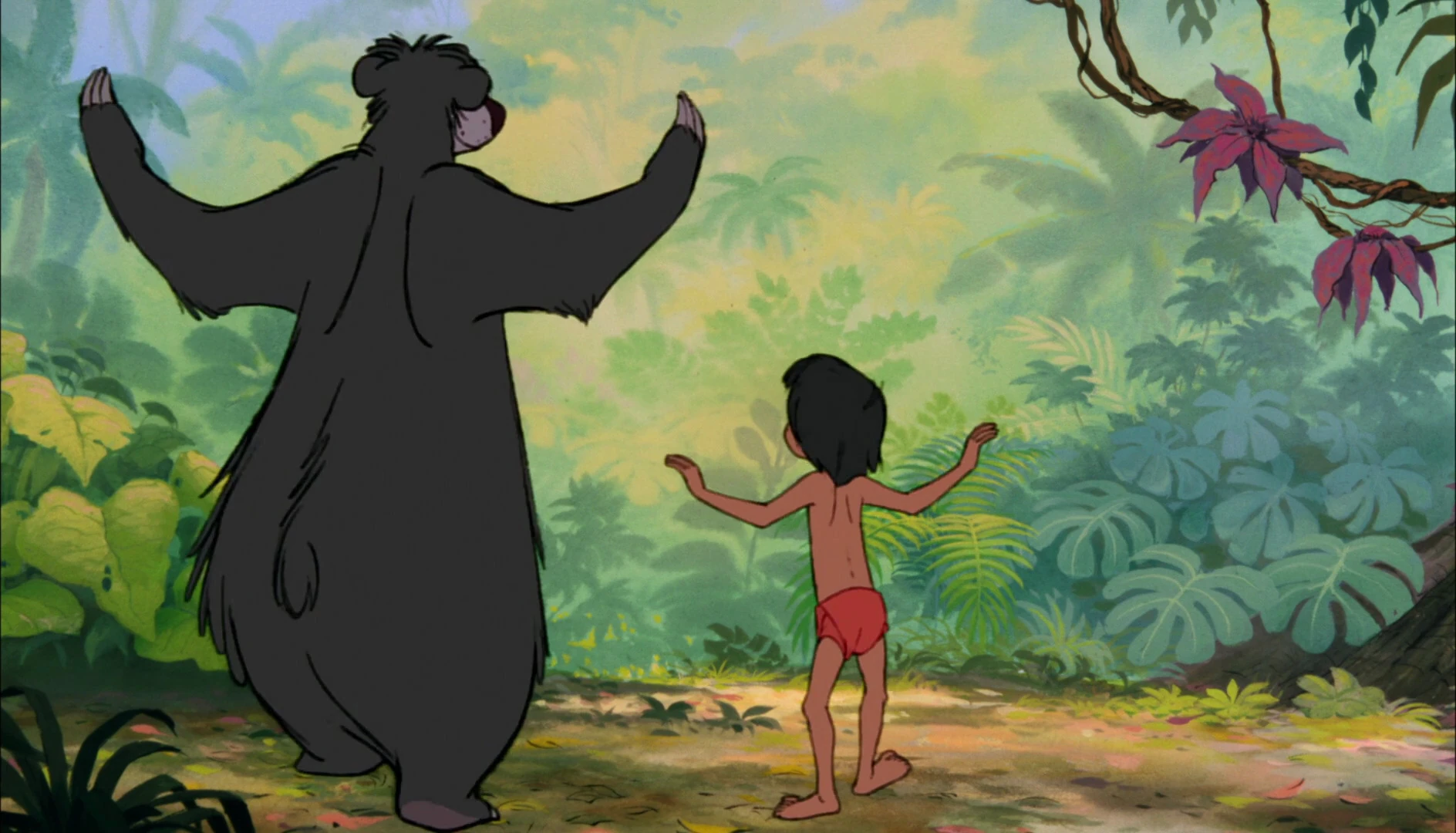 Image - Mowgli and Baloo the bear are both danceing.jpg | Jungle Book ...