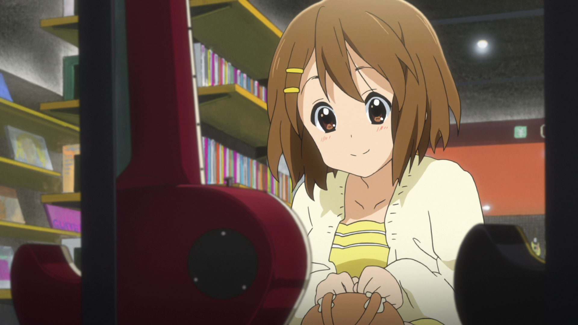 Image Yui And Her Guitar First Meetingpng K On Wiki Fandom Powered By Wikia
