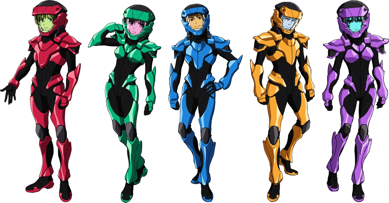 Image - Valvrave pilots with their suits.png | Kakumeiki Valvrave Wiki ...