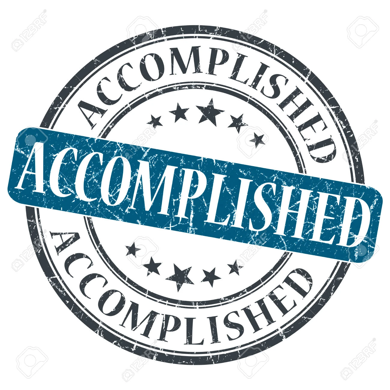 Image - 26535844-Accomplished-blue-grunge-round-stamp-on-white ...