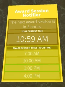 Award sessions | Kavra's Kingdom Wiki | Fandom