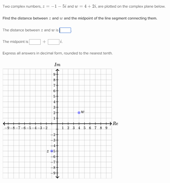 Distance and midpoint on the complex plane | Khan Academy Wiki | FANDOM ...