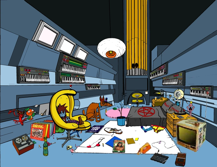2-D's Room (Kong Studios) | Gorillaz Wiki | Fandom