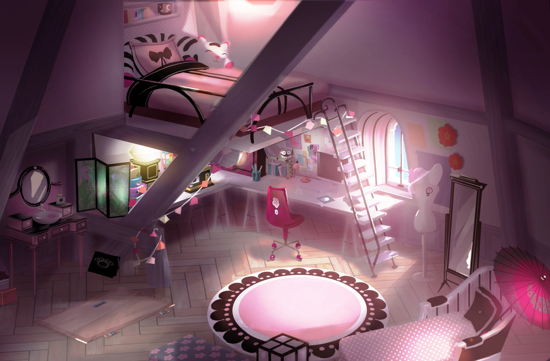 Image - Marinette's Room 2D Concept Art.jpg | Miraculous Ladybug Wiki ...