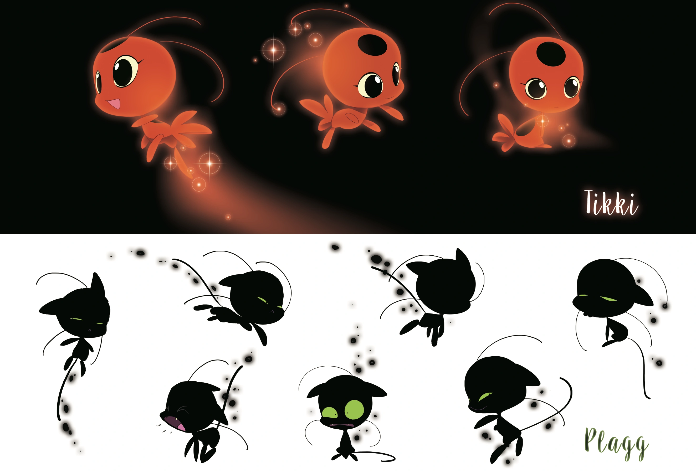 Image - 2D Tikki and Plagg Art Development.png | Miraculous Ladybug ...