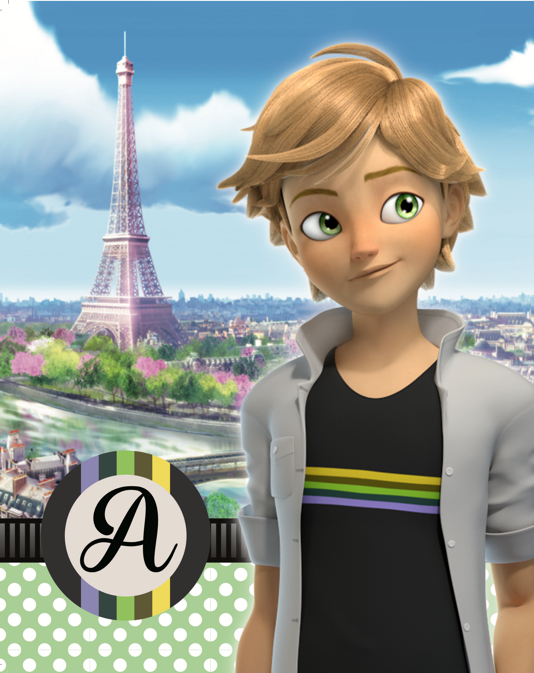 Image - Adrien PA with Letter Logo.png | Miraculous Ladybug Wiki ... Image - Adrien PA with Letter Logo.png | Miraculous Ladybug Wiki ...