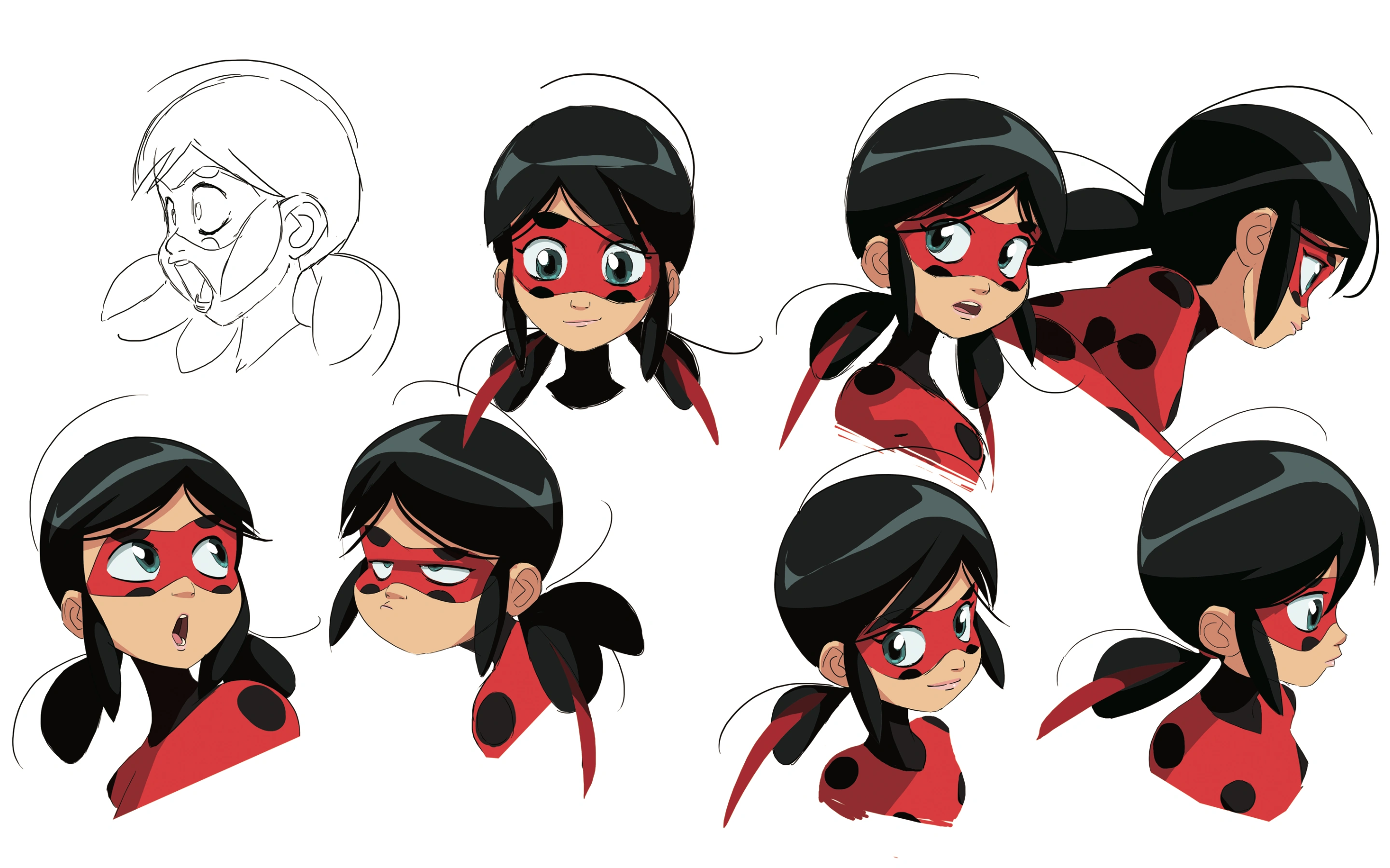 Imagen - Ladybug Early 2D Character Sheet.png | Wikia Miraculous ...