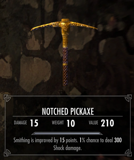 Notched Pickaxe | Legacy of the Dragonborn | Fandom