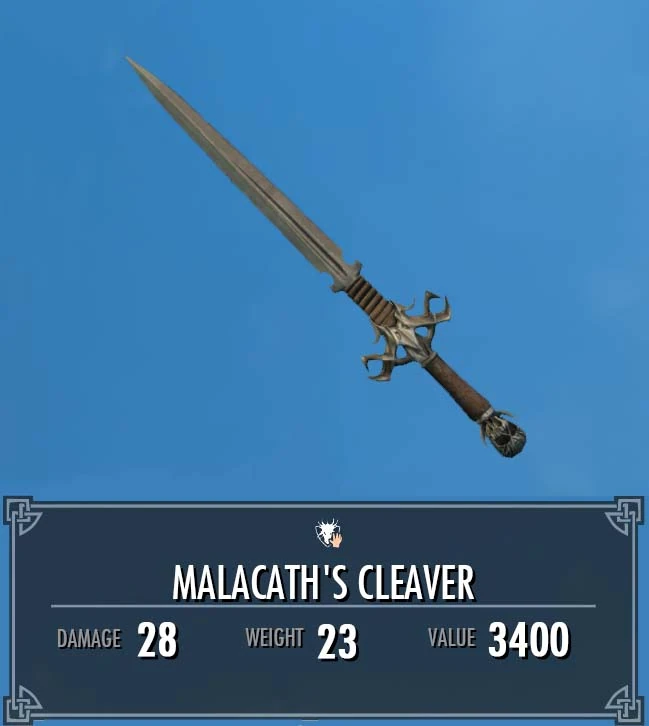 Malacath's Cleaver | Legacy of the Dragonborn | FANDOM powered by Wikia