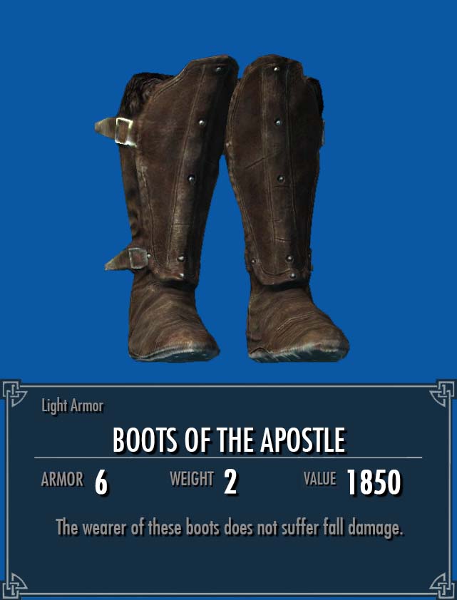 Boots Of The Apostle Legacy Of The Dragonborn Fandom Powered By Wikia