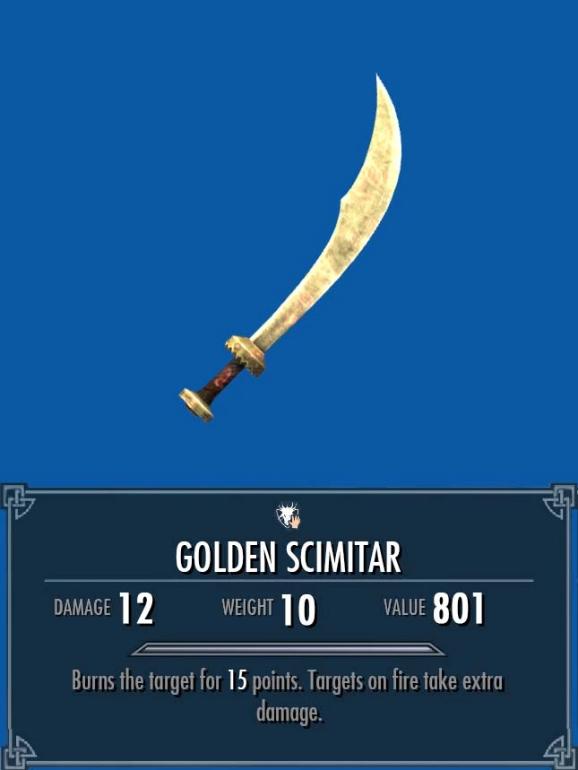 Golden Scimitar | Legacy of the Dragonborn | Fandom