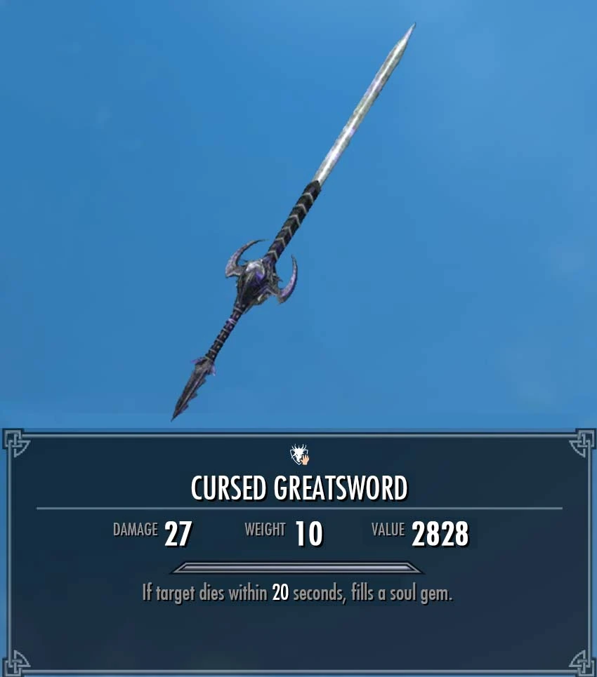 Cursed Greatsword | Legacy of the Dragonborn | Fandom