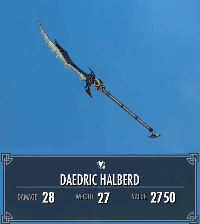 Daedric Halberd (Immersive Weapons) | Legacy of the Dragonborn | Fandom