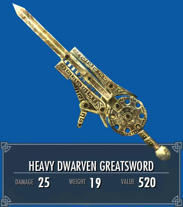 Heavy Dwarven Greatsword | Legacy of the Dragonborn | Fandom