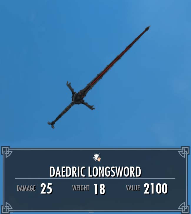 Daedric Longsword Legacy Of The Dragonborn Fandom