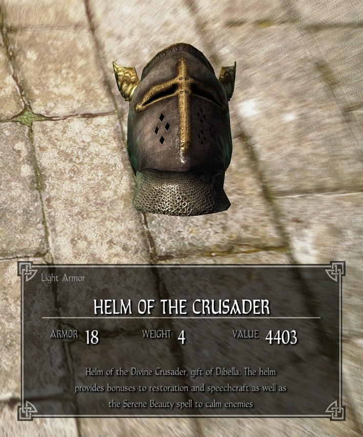 Helm Of The Crusader Legacy Of The Dragonborn Fandom Powered By Wikia
