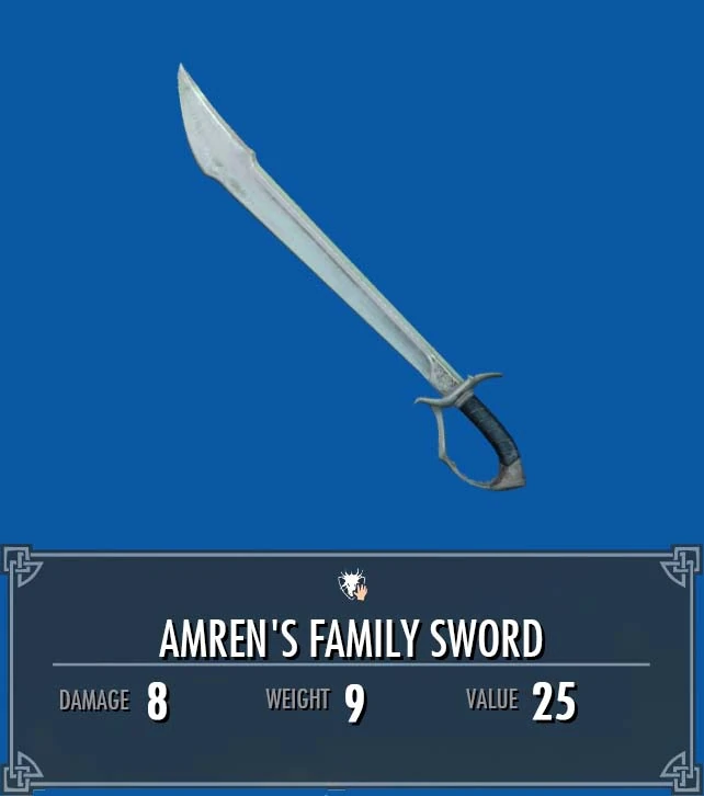 Amren's Family Sword | Legacy of the Dragonborn | Fandom