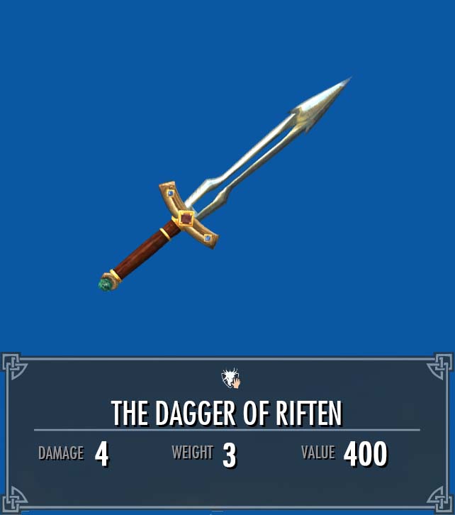 The Dagger Of Riften Legacy Of The Dragonborn Fandom