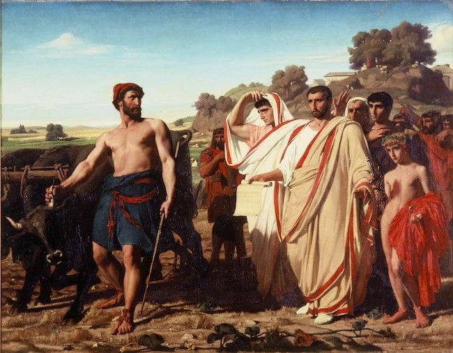 Cincinnatus recevant les envoyés du Sénat romain | Wiki LettresAntiques ...