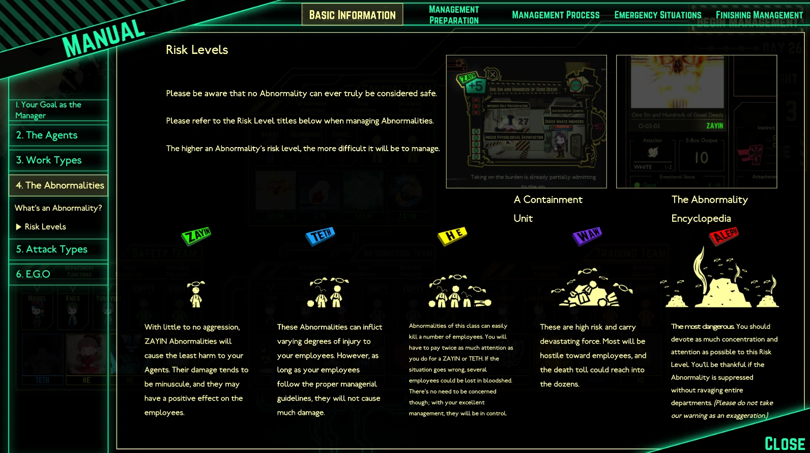 Risk Level | Lobotomy Corporation Wiki | Fandom
