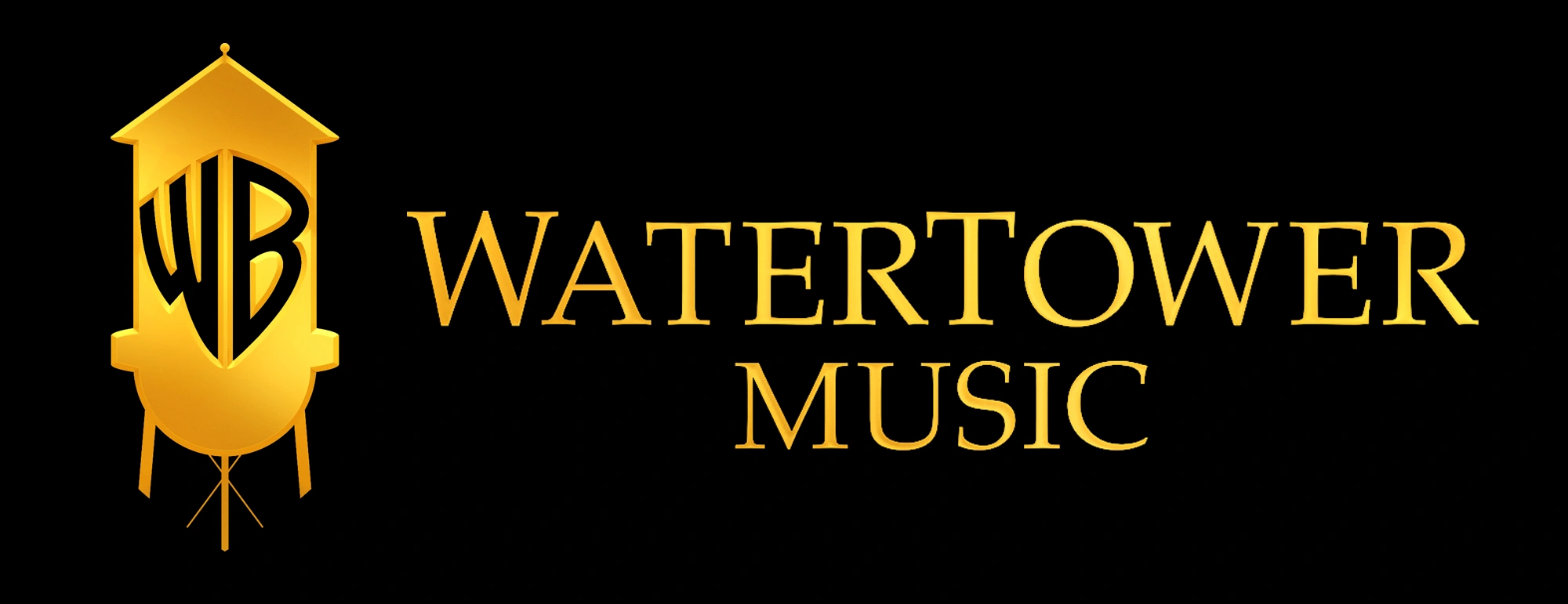Image - WaterTower Music Logo (2010; Horizontal Version on a Black Rectangle; Small Size).png ...