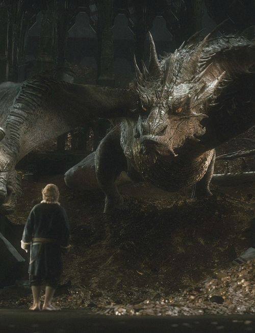 Image Smaug Meets Bilbo The One Wiki To Rule Them All Fandom Powered By Wikia