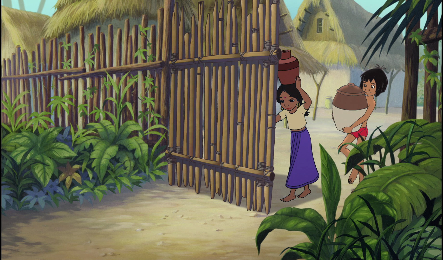 Image Mowgli And Shanti Are Both Opening The Village Gate Love
