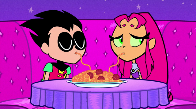 Image Teen Titans Go Robin And Starfire Spagetti Disney Style Png