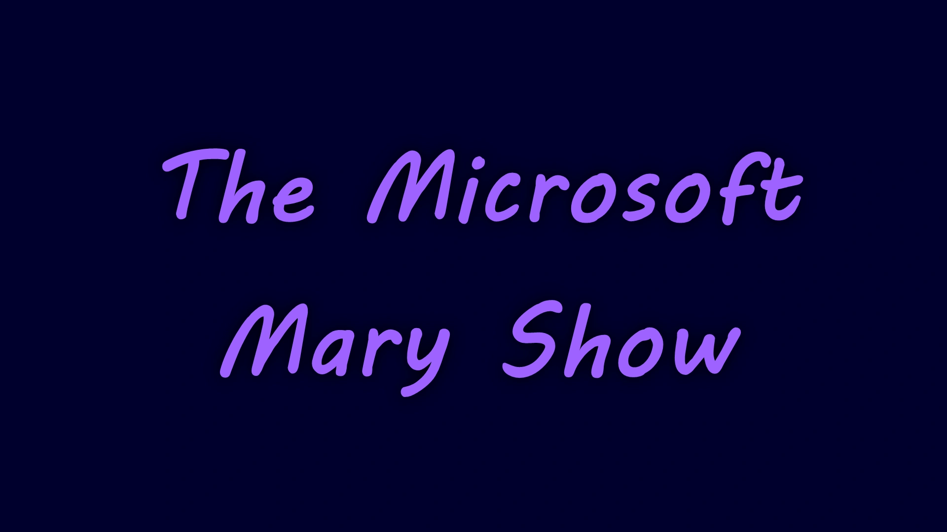 The Microsoft Mary Show | Microsoft Sam and his Fellow TTS Voices Wiki ...