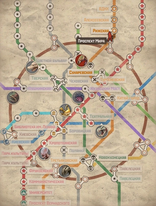 "Карта фракций метро 2033"