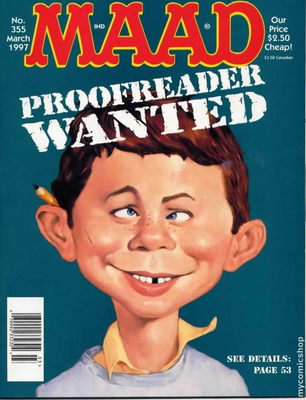 Mad Magazine Issue 355 Mad Cartoon Network Wiki Fandom Powered By Wikia