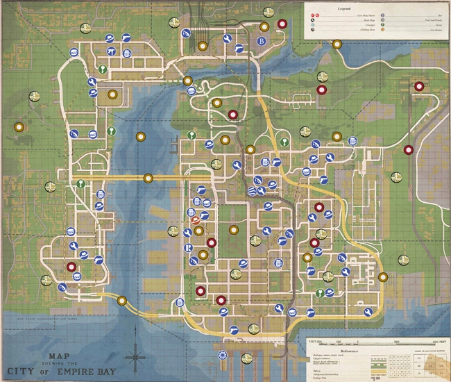 Imagen - Mafia II - Empire Bay Map-Beta.png | Mafia Wiki | FANDOM ...