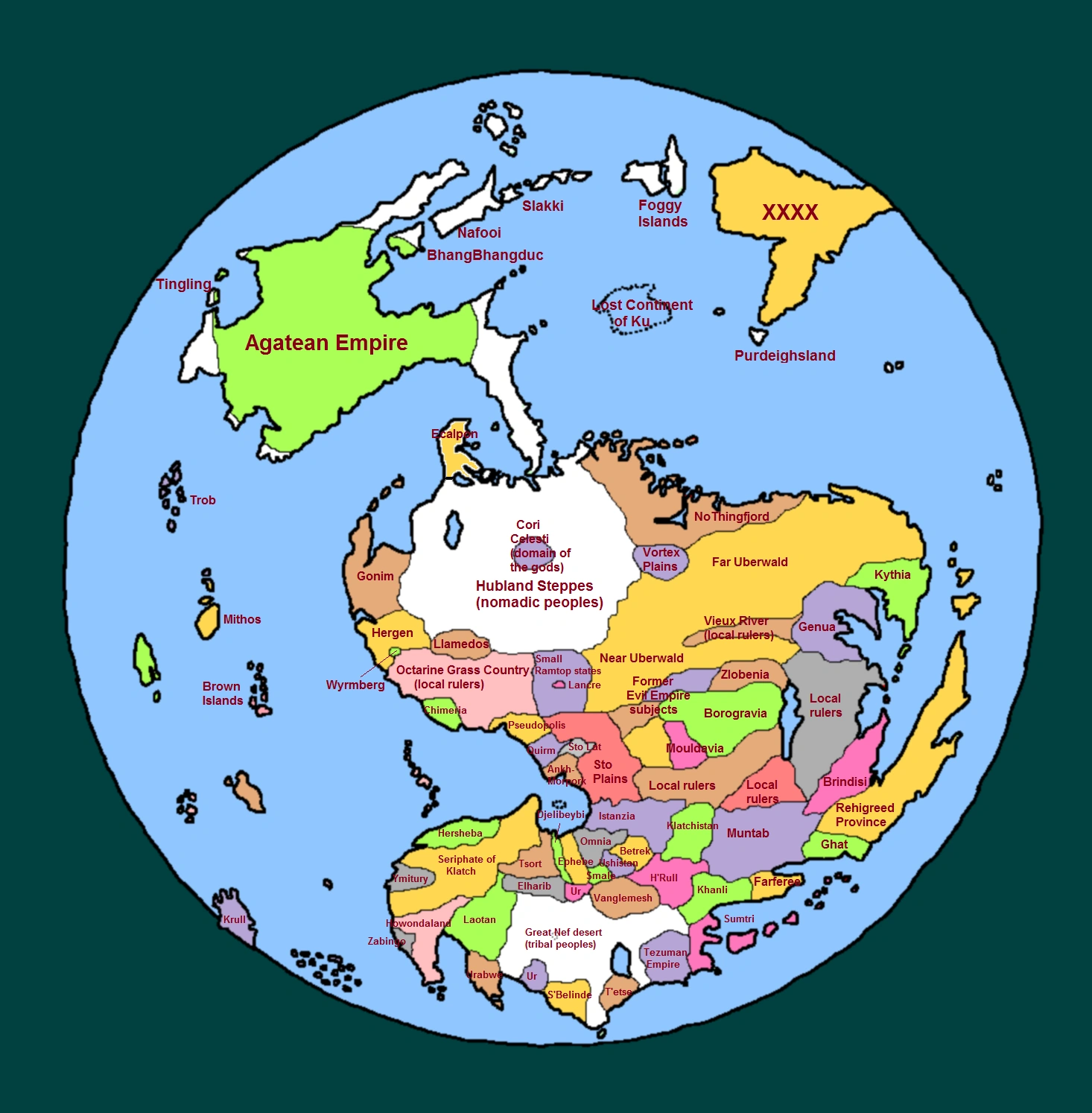 Image - Discworld Political Mapp by BlamedThande.png | Map Game Wiki ...